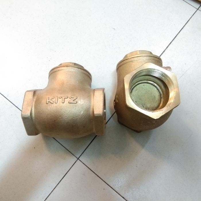 Jual Terbaik Swing Check Valve Kuningan Drat 1 1/4" Inch / Klep Tabok Kitz | Shopee Indonesia