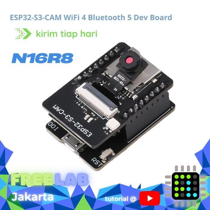 Jual PREMIUM ESP32-S3-CAM WiFi 4 Bluetooth 5 Camera Modul OV2640 ESP32 S3 Cam N16R8 + Adapter ...