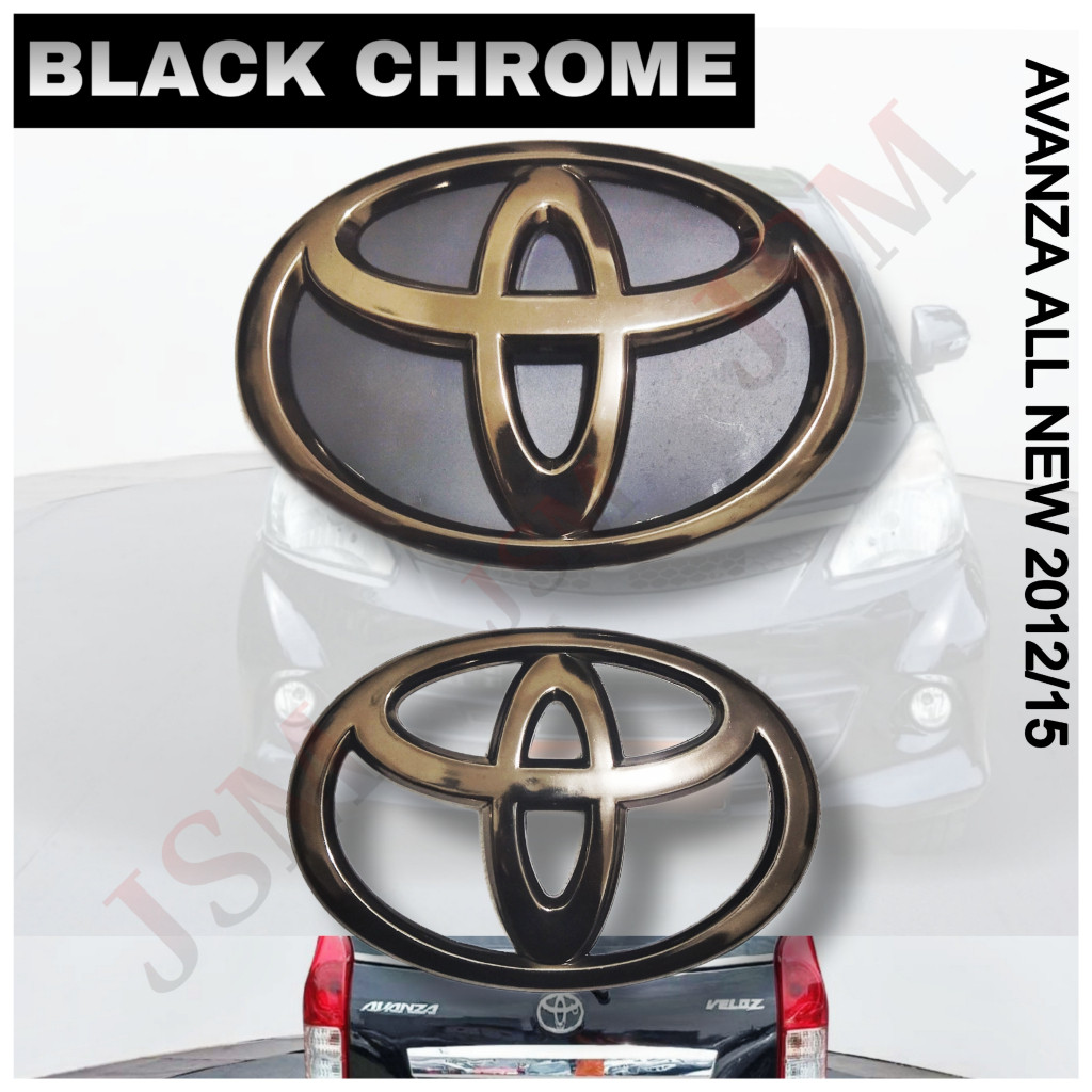 Jual EMBLEM LOGO AVANZA ALL NEW 2012-2015 BLACK CHROME/ LOGO DEPAN ...