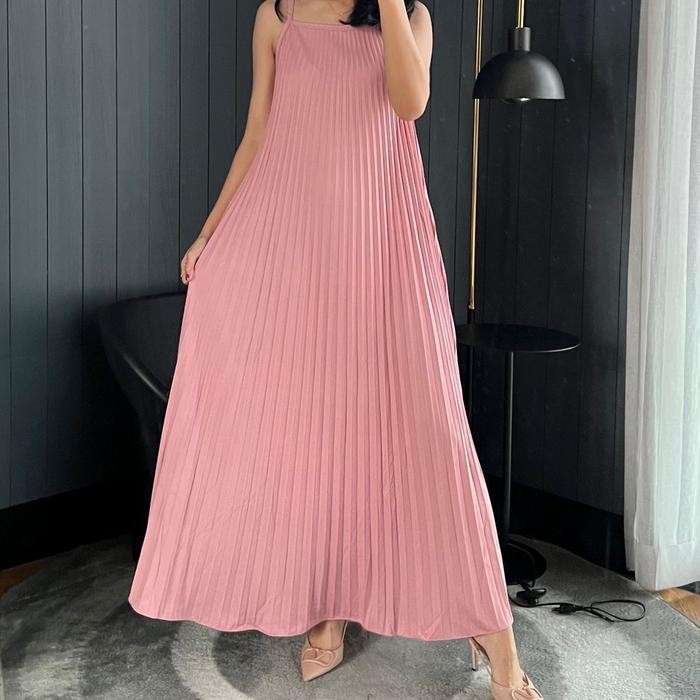 Jual Inner Dress Plisket Premium / Inner Dress Panjang Jumbo / Inner ...