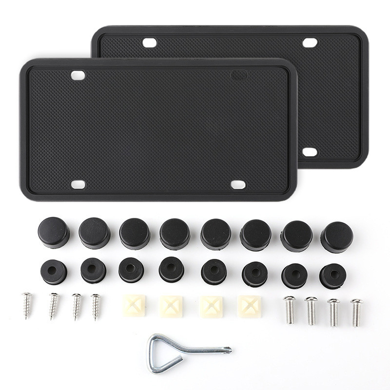 Jual 2pcs Silicone License Plate Frame, American and Canadian License ...