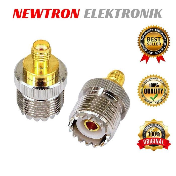 Jual JTTOP" KONEKTOR SMA FEMALE TO PL FEMALE ADAPTER SAMBUNGAN ANTENA LUAR KE HT | Shopee Indonesia