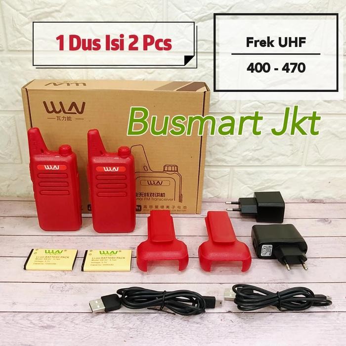 Jual JTTOP" HT WLAN/ WLN PUTIH ATAU MERAH SEPASANG DENGAN ADAPTOR ...