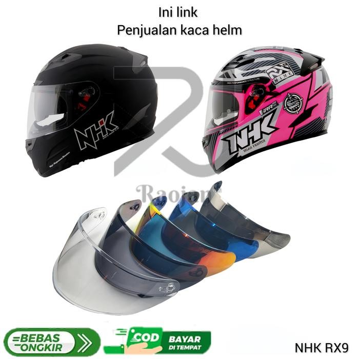 Jual New Kaca helm Flat / Datar NHK RX9 Flat Visor NHK RX 9 | Shopee ...