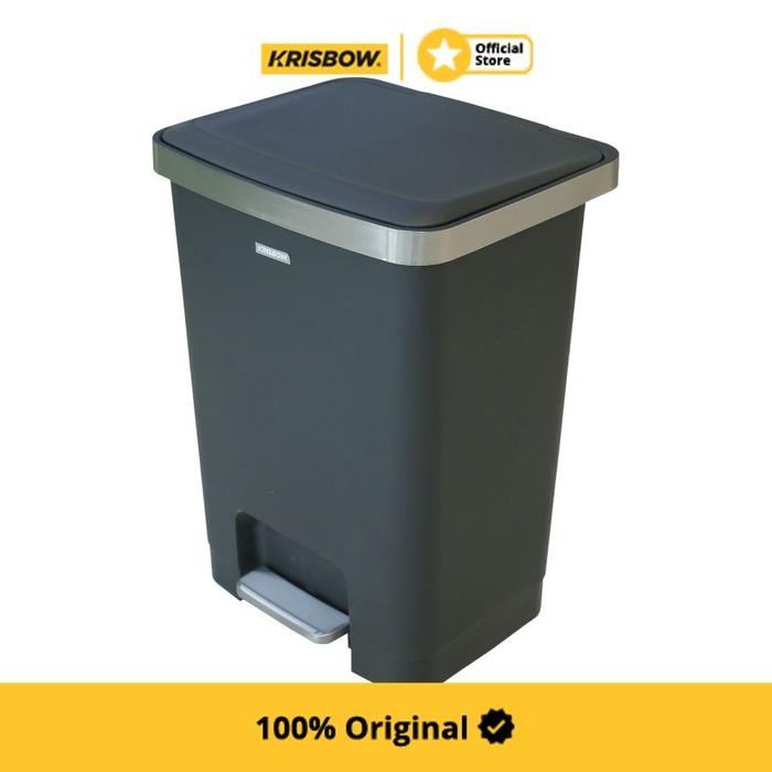 Jual Krisbow Tempat Sampah Pedal Soft Close Rectangle - Hitam | Shopee Indonesia