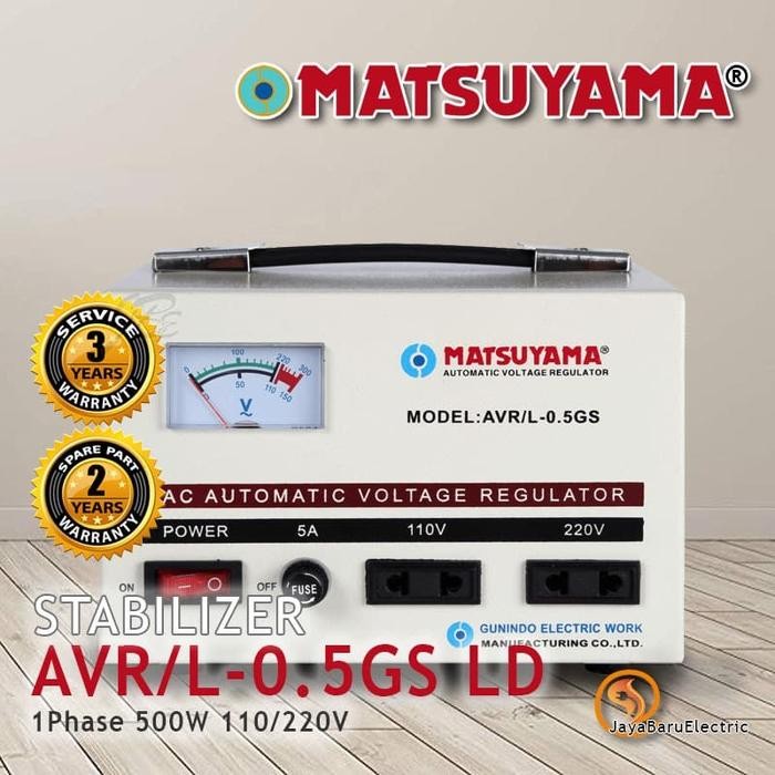 Jual Stabilizer Stavol Avr Matsuyama Stavolt 500 Watt 0.5Kva Avr/L-0 ...