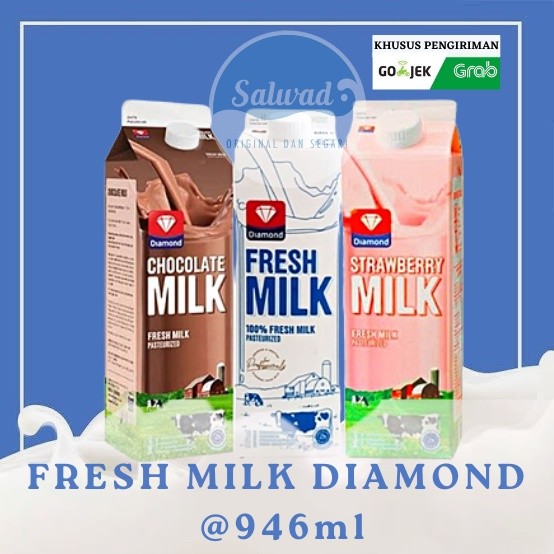 Jual Fresh Milk Diamond - Susu Segar Pasteurisasi (946ml) | Shopee ...