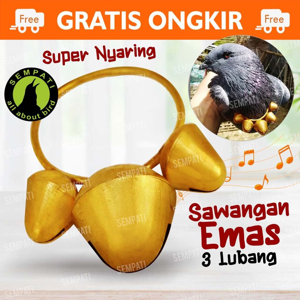 Jual SEMPATI SAWANGAN KALUNG LONCENG KUNINGAN TIGA LUBANG SAWANGAN ...
