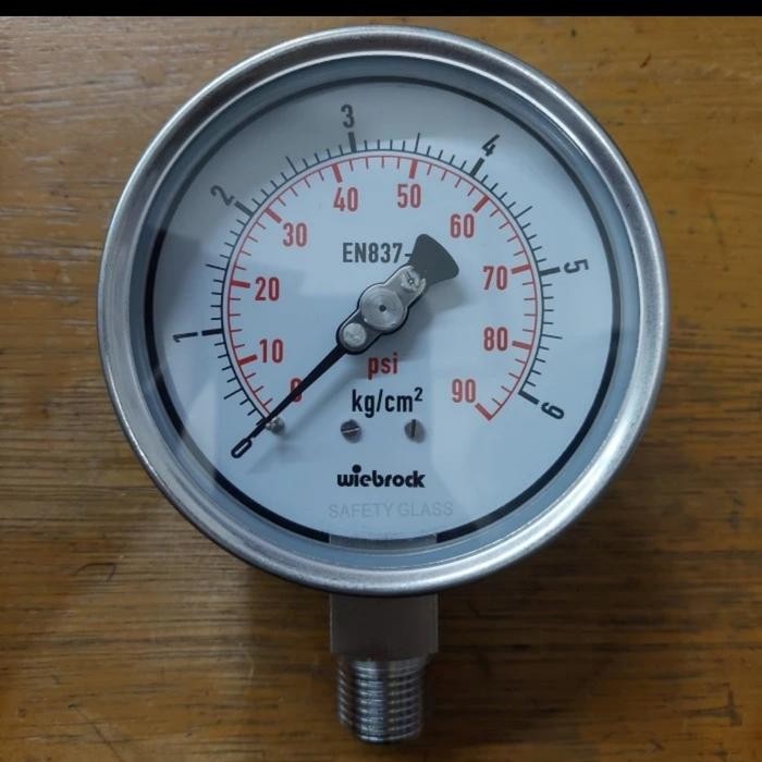 Jual Pressure Gauge 4"- 6 Bar/Kg/Cm2 Raket Full Ss Wiebrock | Shopee ...