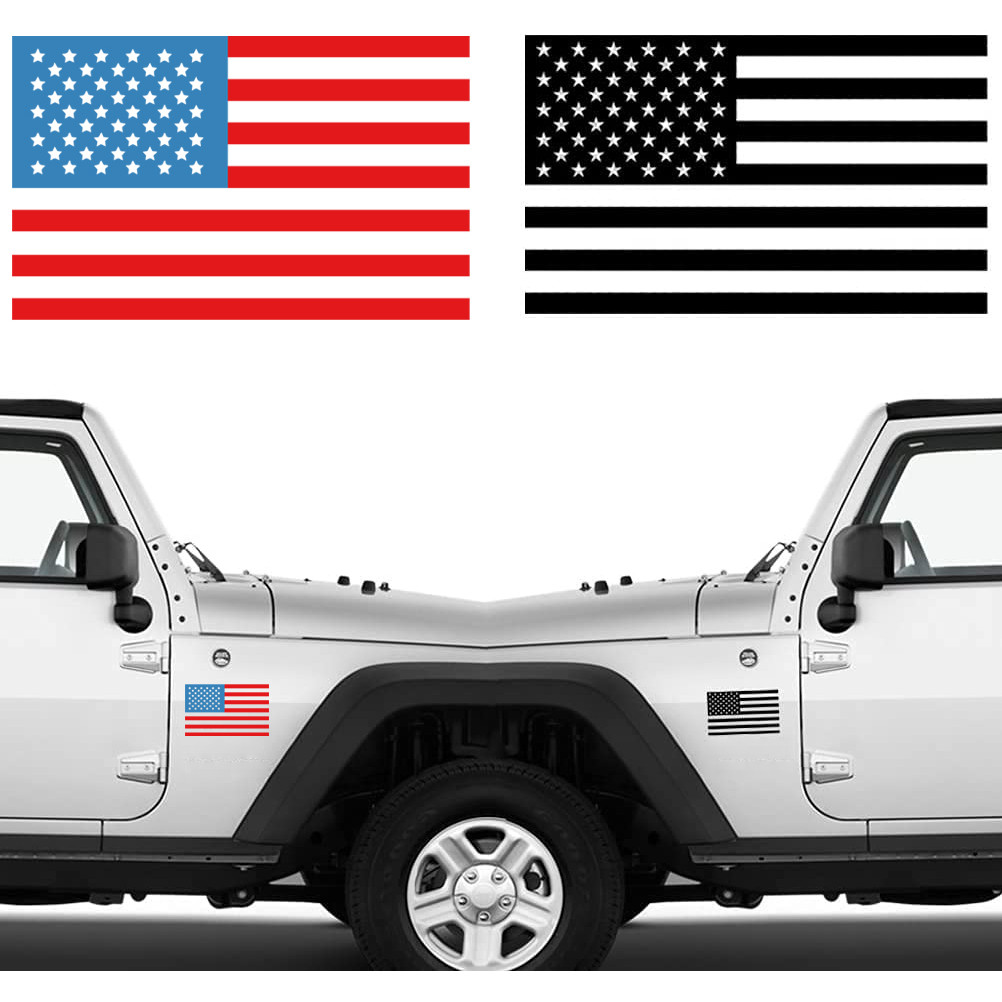 Jual Stiker Tempel Bendera Amerika Serikat Persegi Panjang Stiker ...