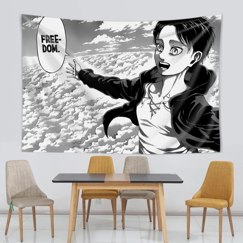 Jual Eren Yeager Freedom Manga Poster Wall Art Kawaii Anime Attack On ...