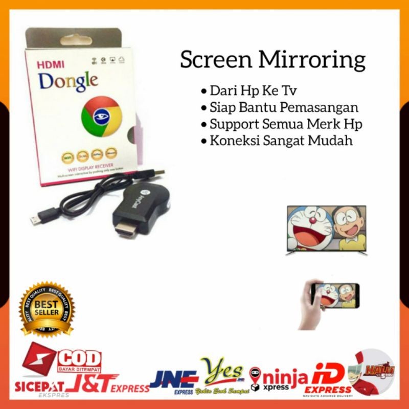 Jual (COD) ANYCAST DONGLE WIFI MIRACAST / ALAT PENYAMBUNG LAYAR HP KE ...