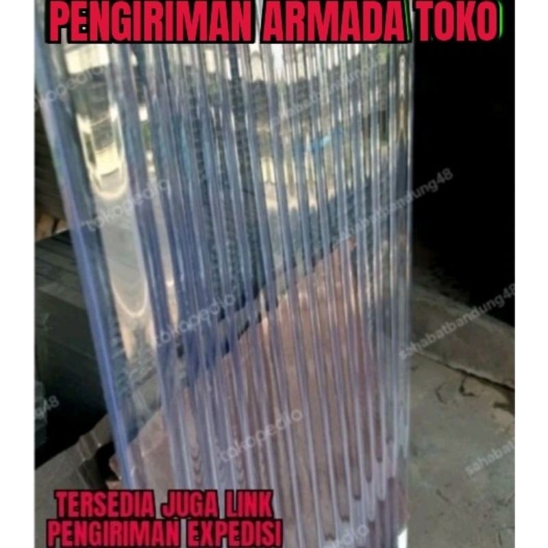 Jual Fiber Gelombang Atap PVC Transparan 0,8mm 80x150-300cm | Shopee ...