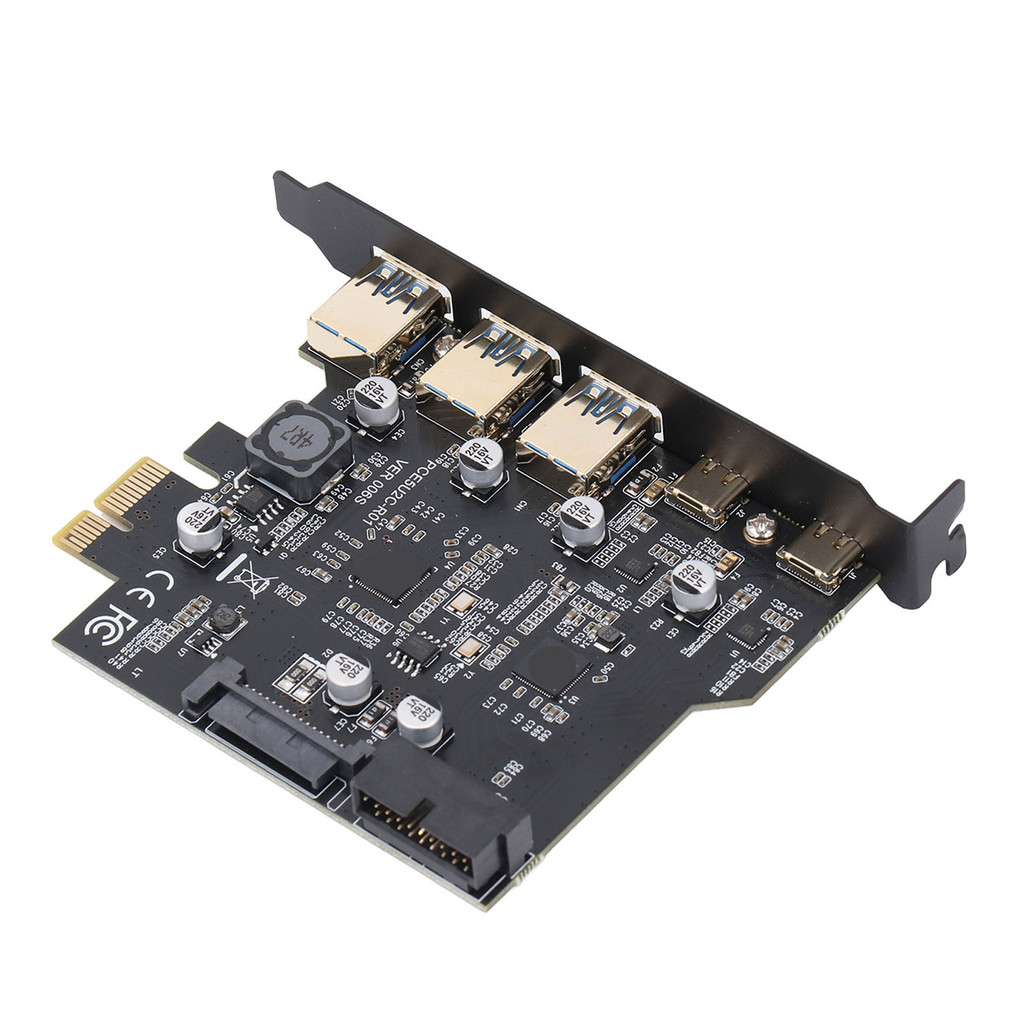 Jual Pcie To Usb 3.2 Gen 1 Card Pcb 5Gbps 3 Usb Type A And 2 Usb Type C ...