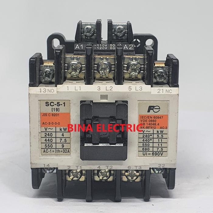 Jual Magnetic Contactor Fuji Sc-5-1 3P 32A 110V / Kontaktor Fuji Sc-5-1 | Shopee Indonesia