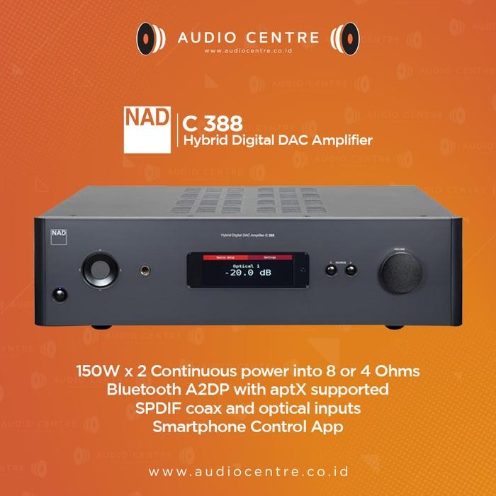 Jual Nad C 388 Stereo Integrated Amplifier With Built-In Dac ...