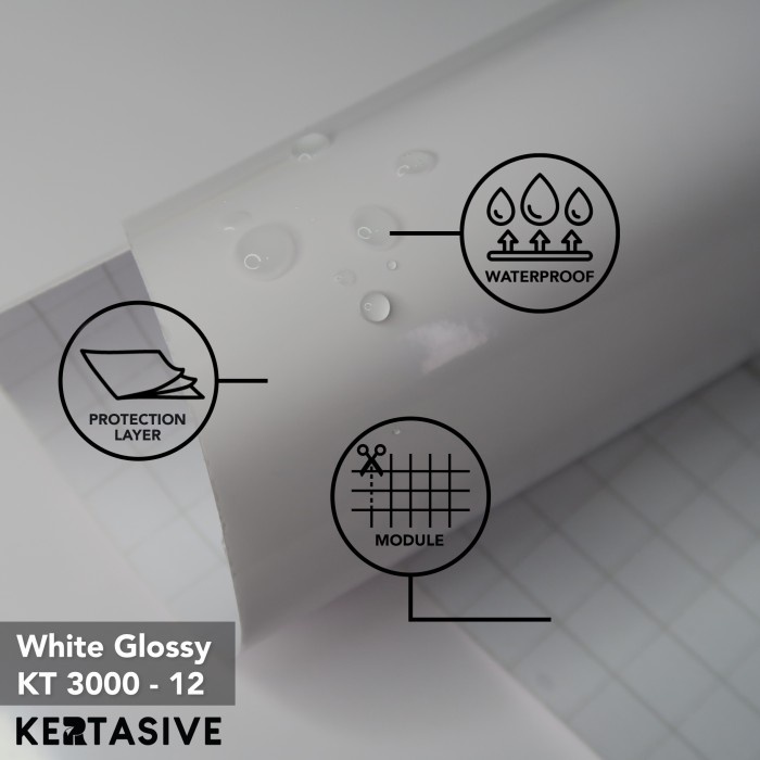 Jual White Glossy Kertasive - Pvc Interior Film 100X122Cm | Shopee ...