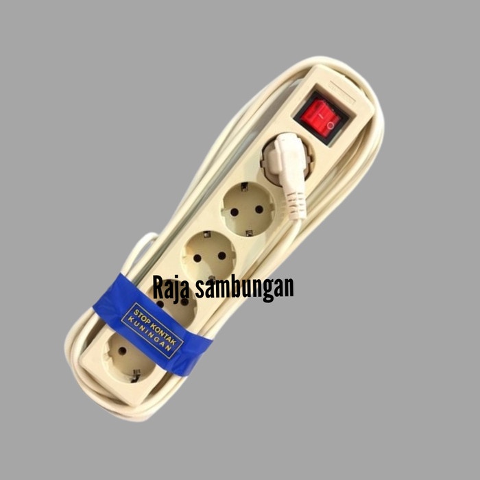 Jual READY STOP KONTAK KABEL STEKER 5 LUBANG X 3 METER TERMINAL COLOKAN LISTRIK CONTACT SOCKET ...