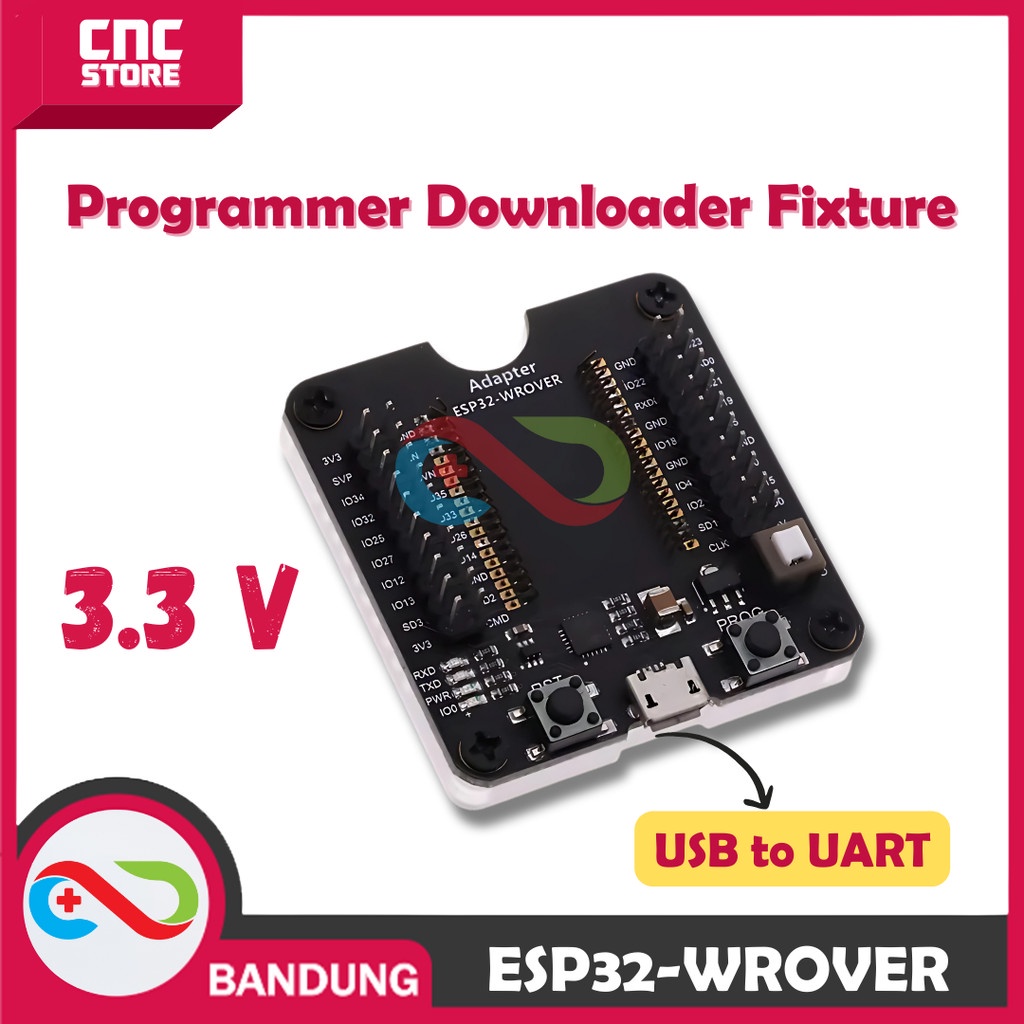 Jual ESP32-WROVER Programmer Burner Downloader Fixture Breakout Board | Shopee Indonesia