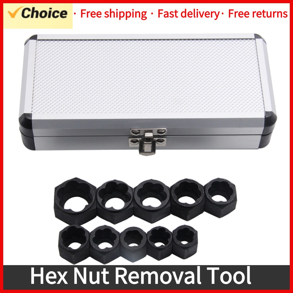 Jual ALLEN 10pcs High-grade Broken Nut Bolt Extractor Socket Hex Nut ...