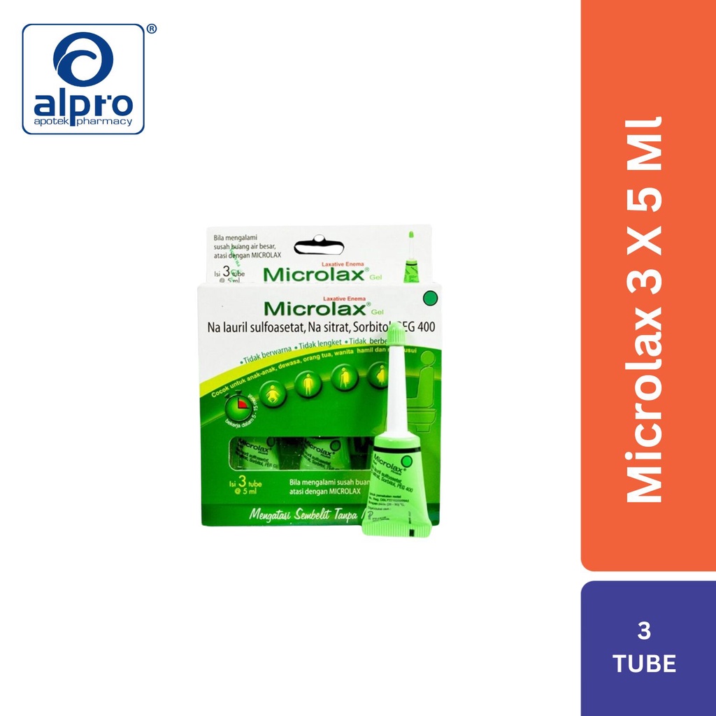 Jual Microlax Gel Obat Pencahar 3Tube X 5Ml | Shopee Indonesia