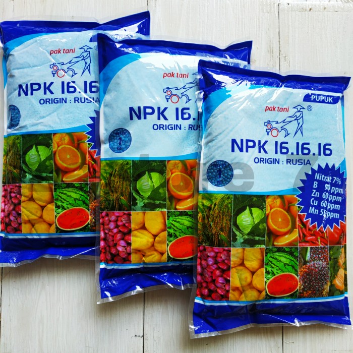 Jual PUPUK NPK 16 16 16 1 KG PAK TANI KEMASAN PABRIK | Shopee Indonesia