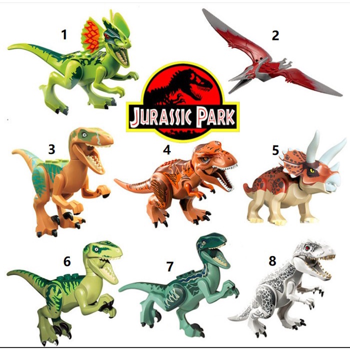 Jual Jurassic World Park Dinosaurus T rex Trex Raptor Action Mini ...