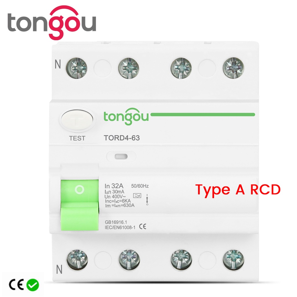 Jual ASCOS Type A RCCB Electromagnetic Residual Current Circuit Breaker A ELCB 4 Pole 16A 25A ...