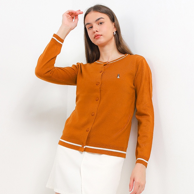Jual Hush Puppies Cardigan Wanita Lyonic Camel | Shopee Indonesia