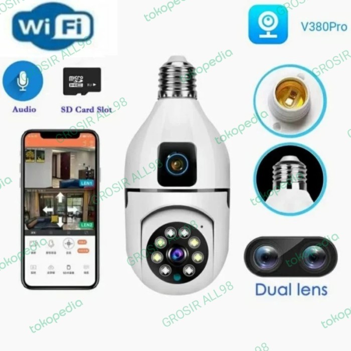 Jual Ip Camera Cctv Bolham Lampu Ptz App V380/V380Pro Dual Lensa 8Mp Ganda | Shopee Indonesia