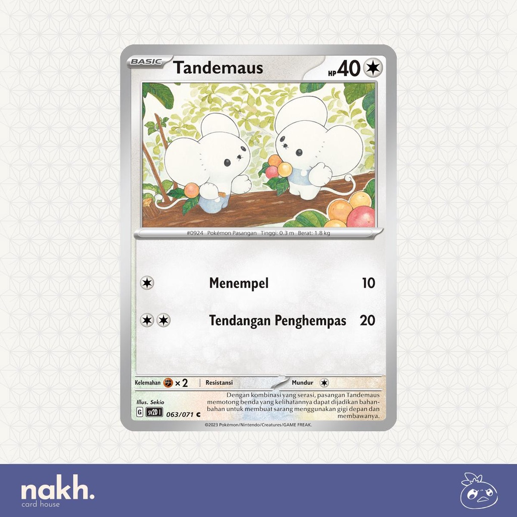 Jual Kartu Pokemon TCG Indonesia Letusan Tanah sv2d 063/071 Tandemaus | Shopee Indonesia