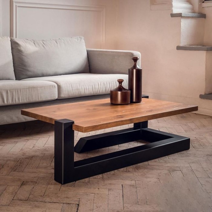 Jual PREMIUM meja ruang tamu besi minimalis hollow sofa kayu jati ...