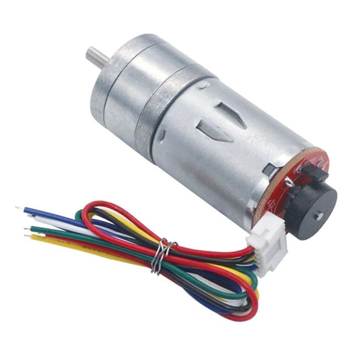 Jual Gear Motor High Torque Motor DC 25GA370 12V 130RPM w/ Encoder | Shopee Indonesia