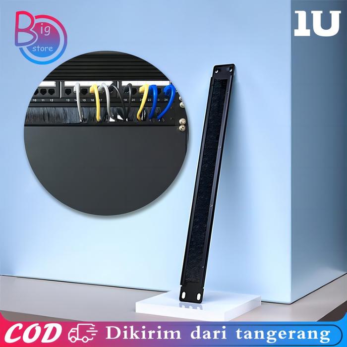 Jual 19 Inci Vention Kabel Manager 1u Cable Management Rack Metal Wire Management 1u Rack Server ...