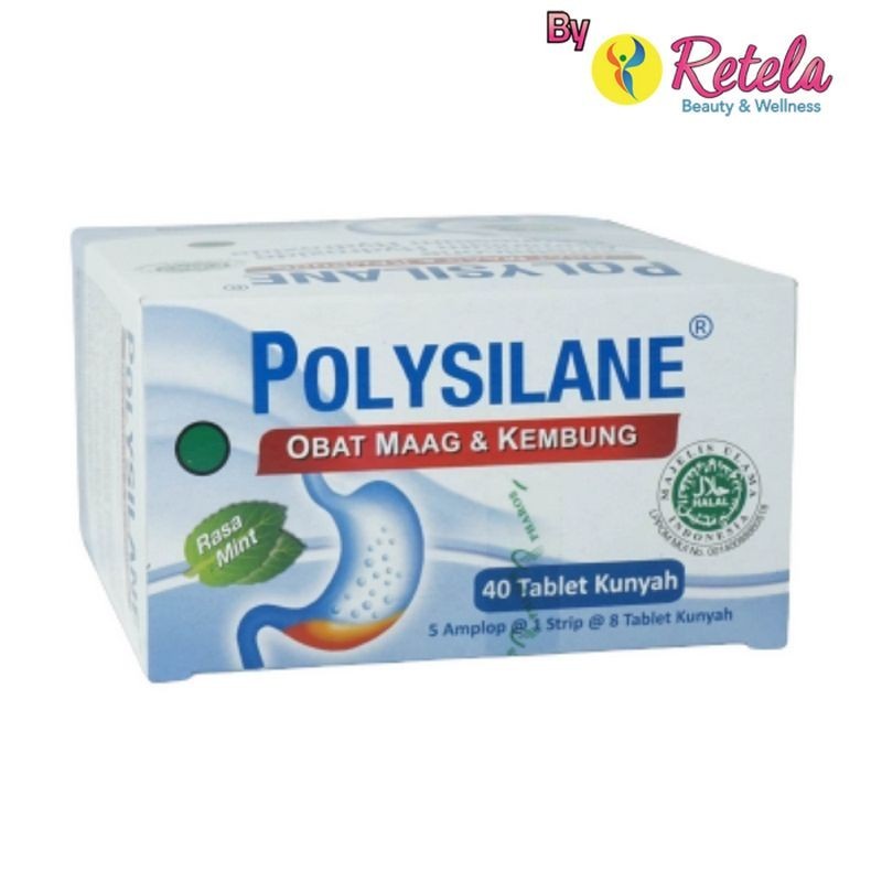 Jual POLYSILANE TABLET KUNYAH/1 box (obat untuk maag/asam lambung ...