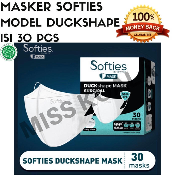 Jual SOFTIES DUCKSHAPE SURGICAL MASK MODEL DUCKBILL ISI 30 FACE MASK ...