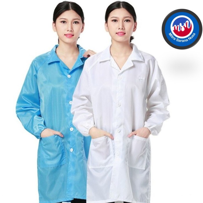 Jual Baju Anti static Clean Room Jas lab Gown + Topi | Shopee Indonesia