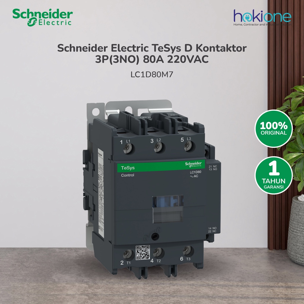 Jual Schneider Electric TeSys D Kontaktor 3P(3NO) 80A 220V AC ...
