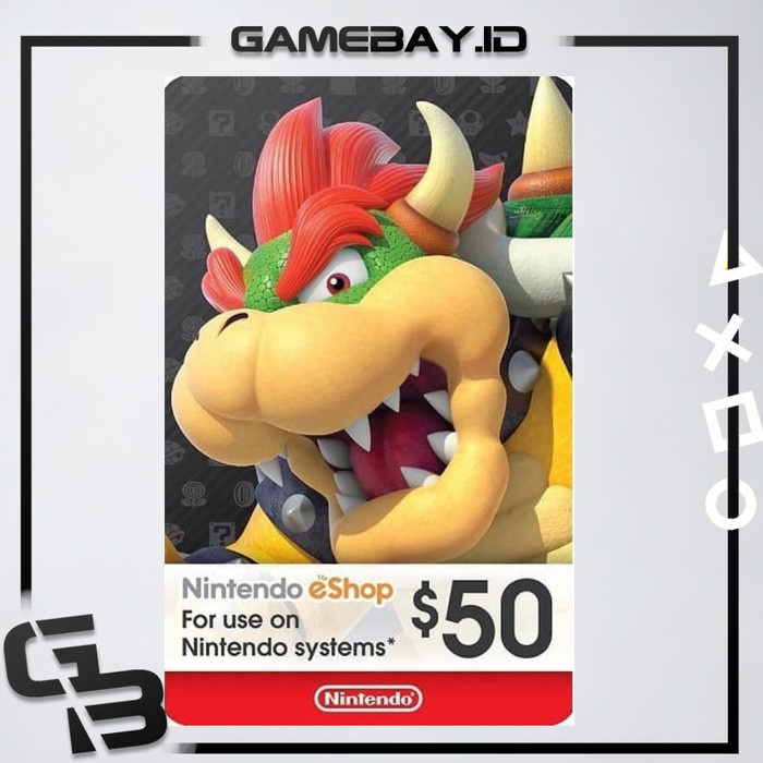 Jual Nintendo Switch eShop Gift Card USA US Wallet 50 USD Dollar Dolar ...