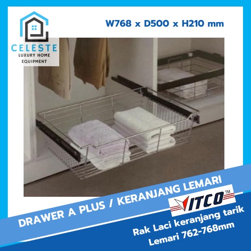 Jual Vitco Cabinet Drawer A Plus 768Mm Keranjang Lemari/ Rak Pakaian ...