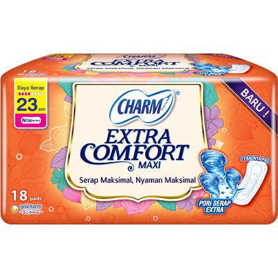 Jual Charm Extra Comfort Maxi 23Cm Non Wing 18P | Shopee Indonesia