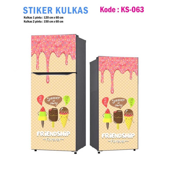 Jual Stiker Kulkas 1 Pintu dan Sticker Kulkas 2 pintu Ice Cream ...