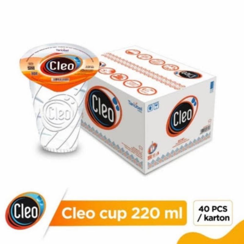 Jual CLEO GELAS 220 ML 1 DUS ISI 40PCS | Shopee Indonesia