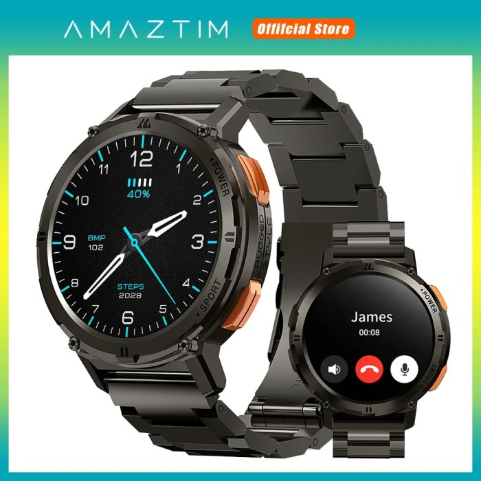 Jual Original AMAZTIM TANK T2 Ultra Smart Watch For Men AOD Watches ...