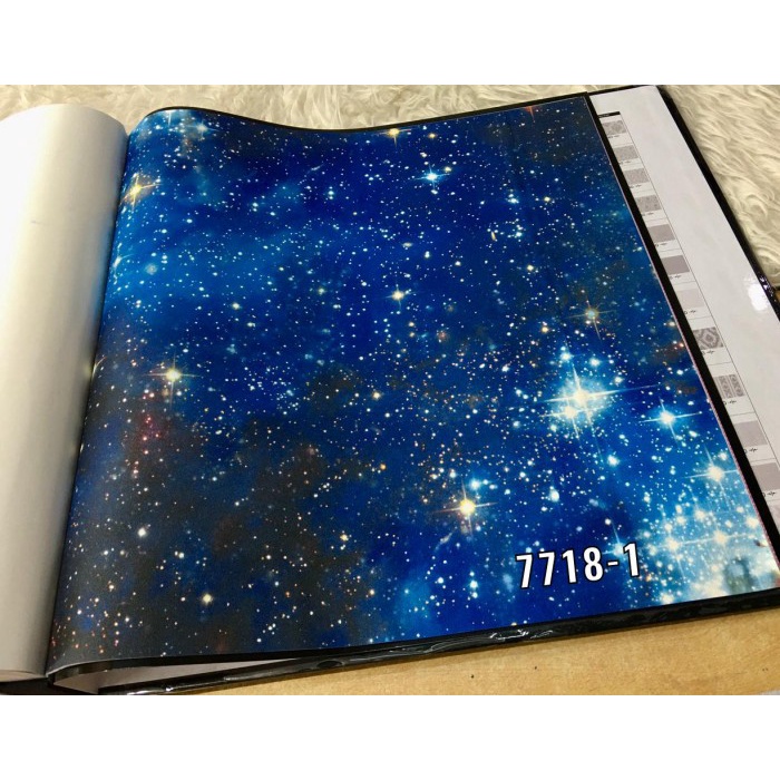 Jual Wallpaper Dinding 3D motif luar angkasa antariksa Biru | Shopee ...