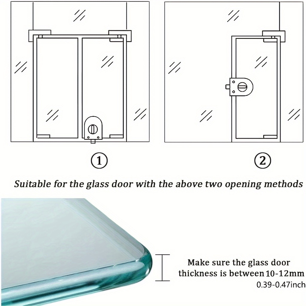 Jual 304 Stainless Steel Glass Lock Ground Bolt Ground Lock Anti-Theft ...