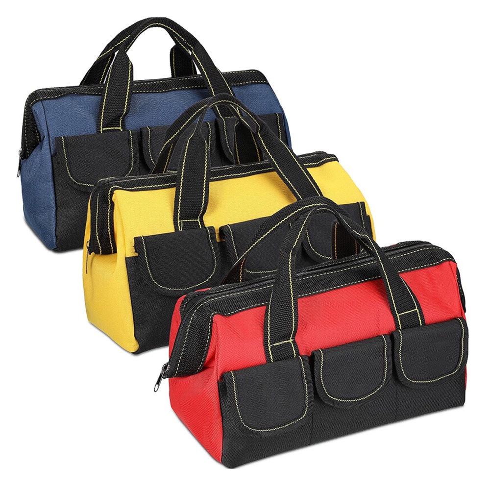 Jual 12 Inch Tool Bag for with Waterproof Hard Bottom, Heavy Duty Tool ...