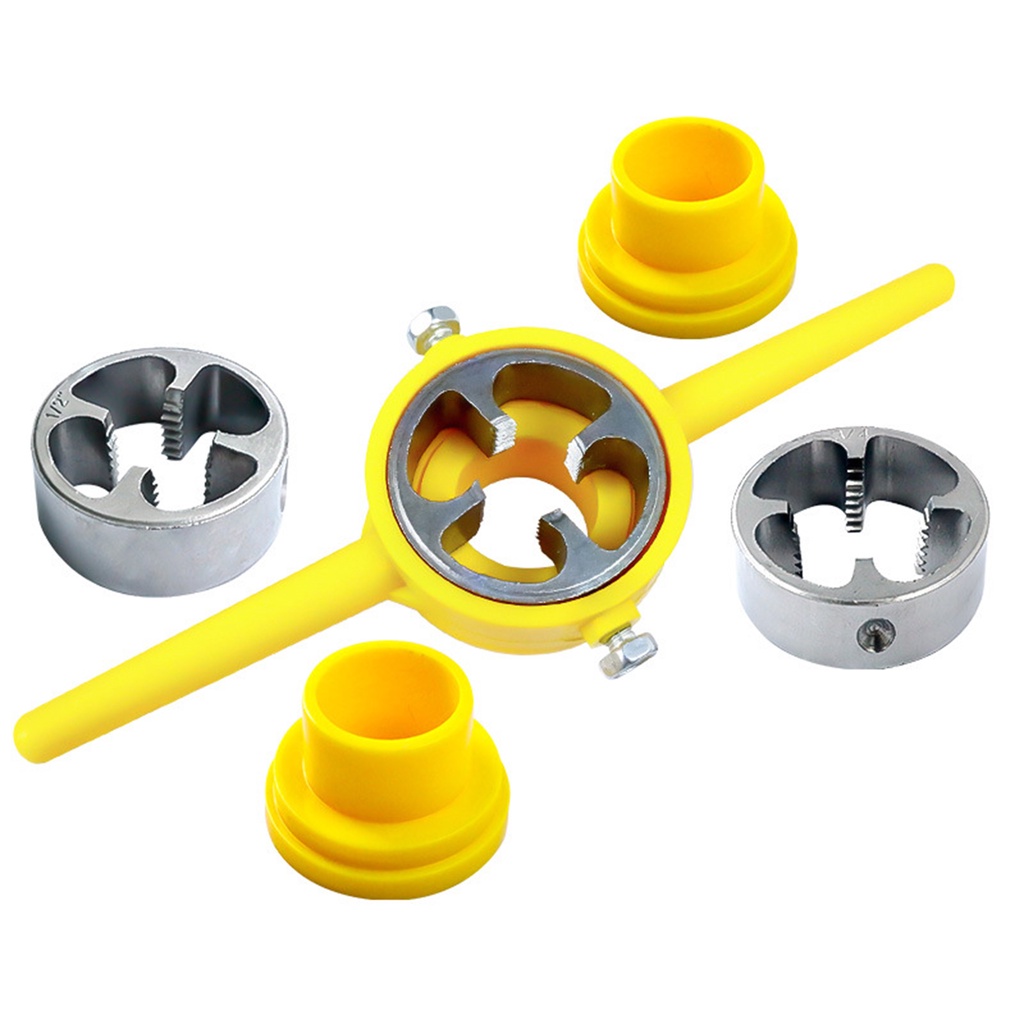 Jual 6PCS Plastic Pipe Thread Die Kit PVC/NPT Thread Maker 1/2" 3/4" 1 ...