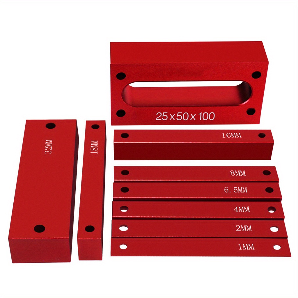 Jual 9Pcs Setup Blocks Woodworking - Aluminum Height Gauge Blocks Set ...