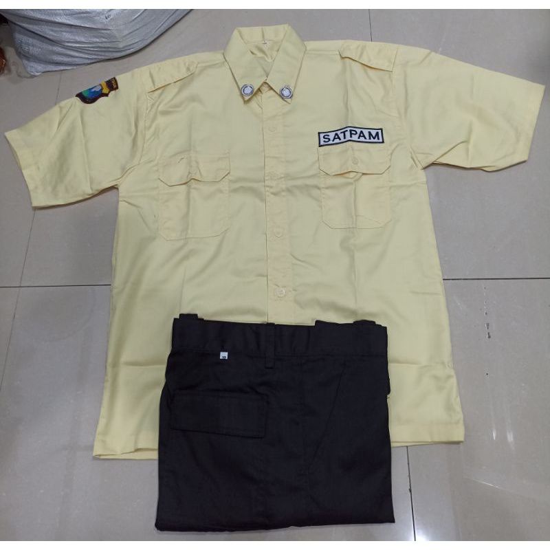 Jual Gratong Seragam Satpam Security Driver Sopir Bodyguard Pdl Pdh Coklat Cream Krem Terbaru ...
